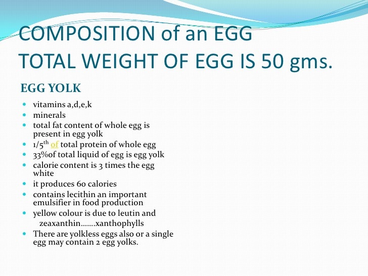 What Are The Composition Of An Egg