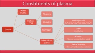 Blood Composiotion Blood Physiology | PPTX