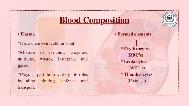 Composition of blood | PPTX