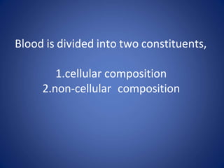 Composition of Blood.pptbshge sbhs ebehben | PPT