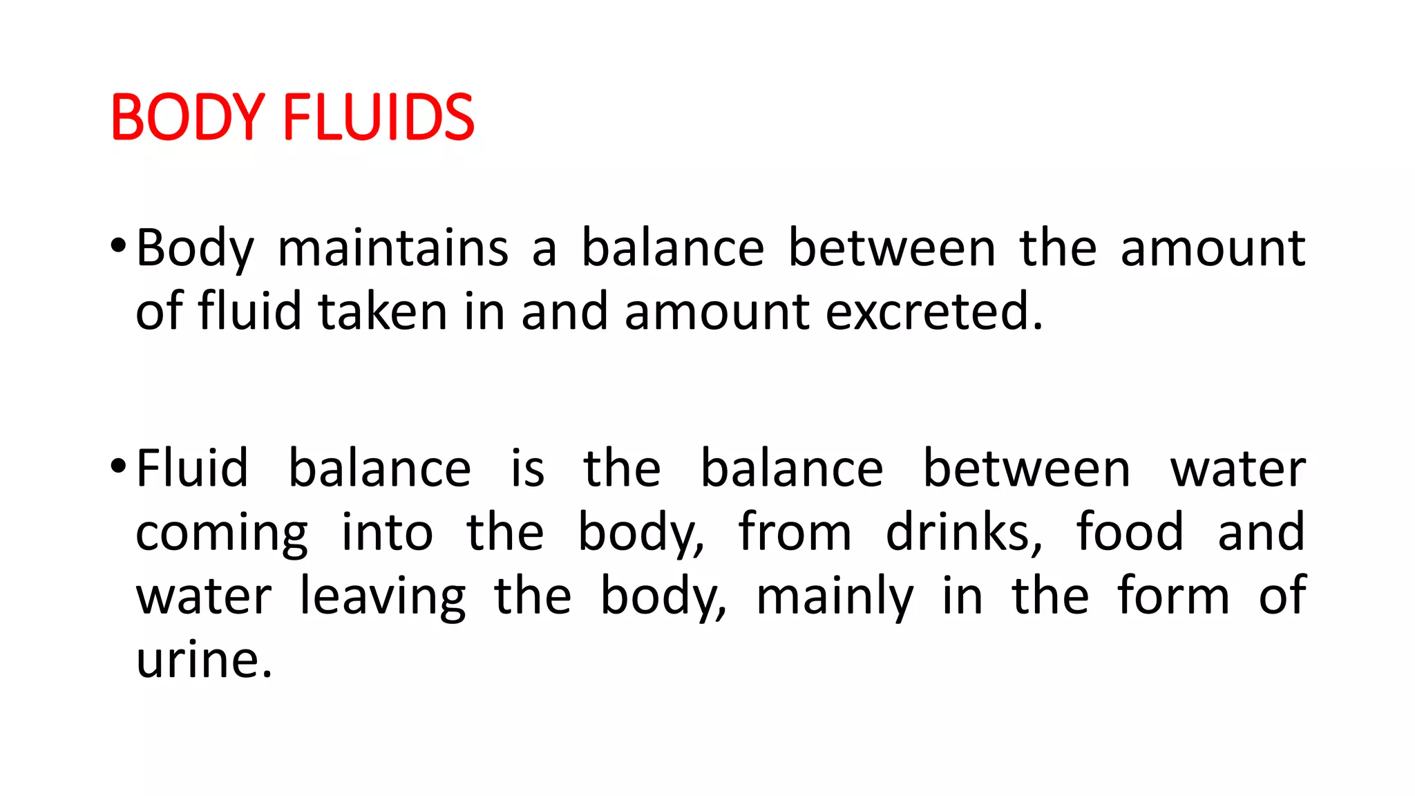 COMPOSITION OF BODY FLUIDS & MECHANISMS.pptx | Chemistry | Science