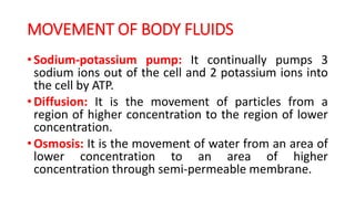 COMPOSITION OF BODY FLUIDS & MECHANISMS.pptx | Chemistry | Science