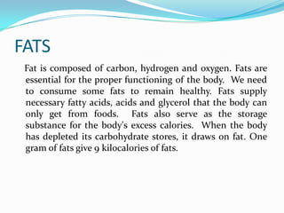 Composition of food and proximate analysis | PPTX