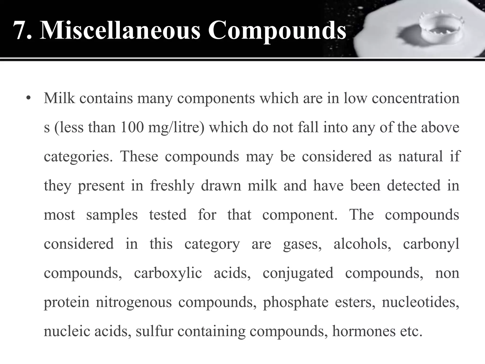 Composition of milk | PPTX