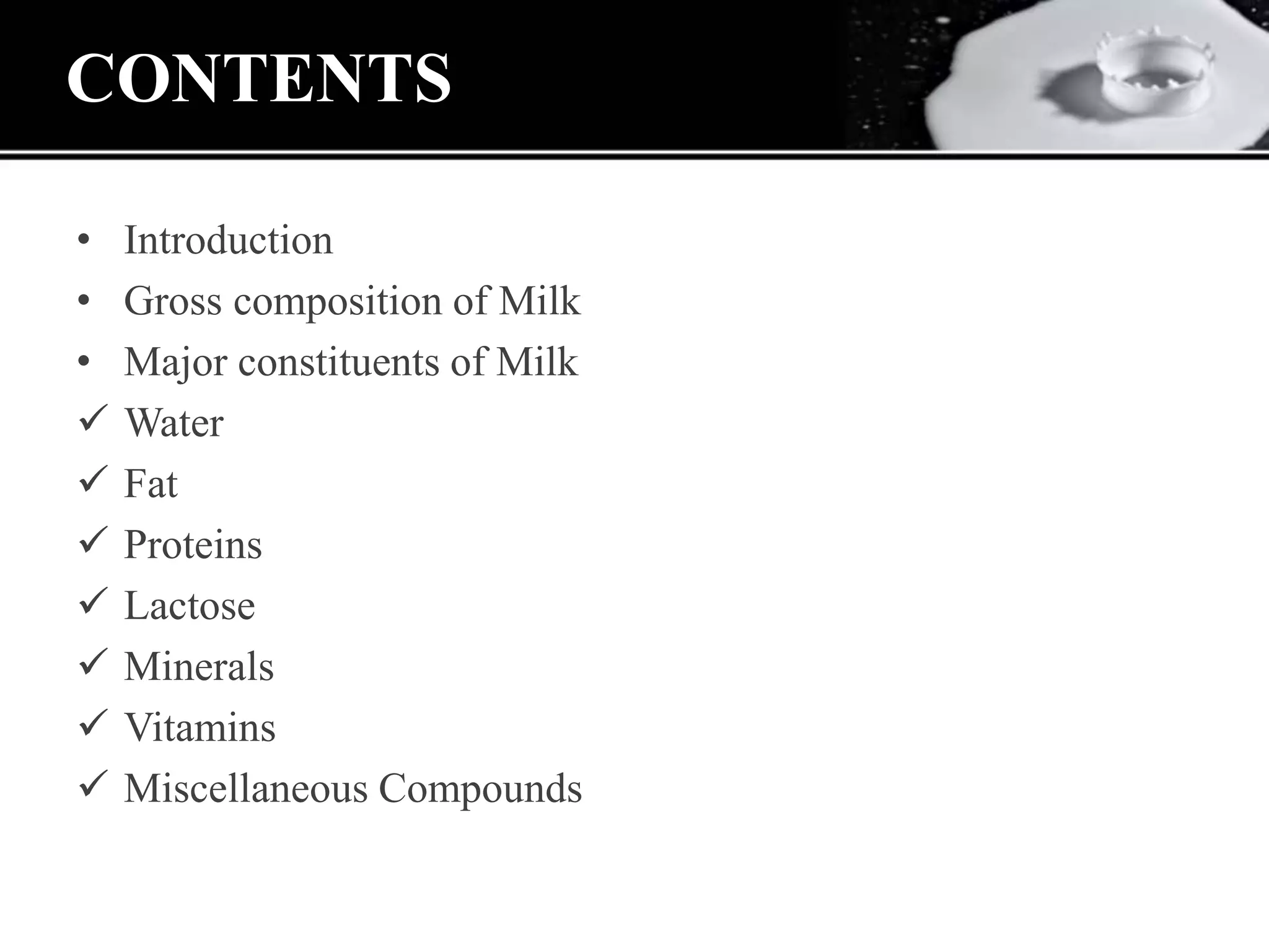 Composition of milk | PPTX