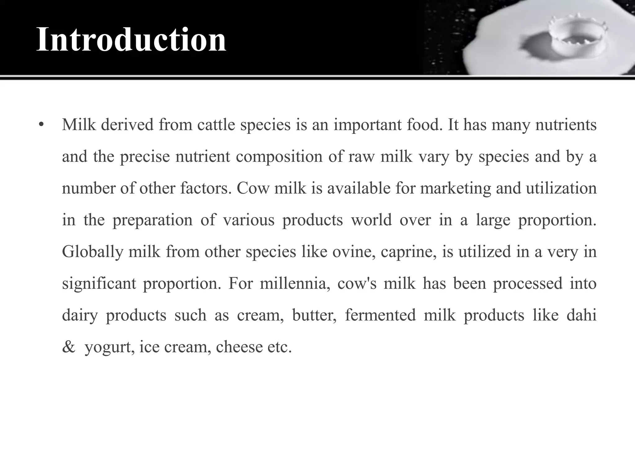 Composition of milk | PPTX