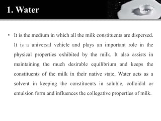 Composition of milk | PPTX