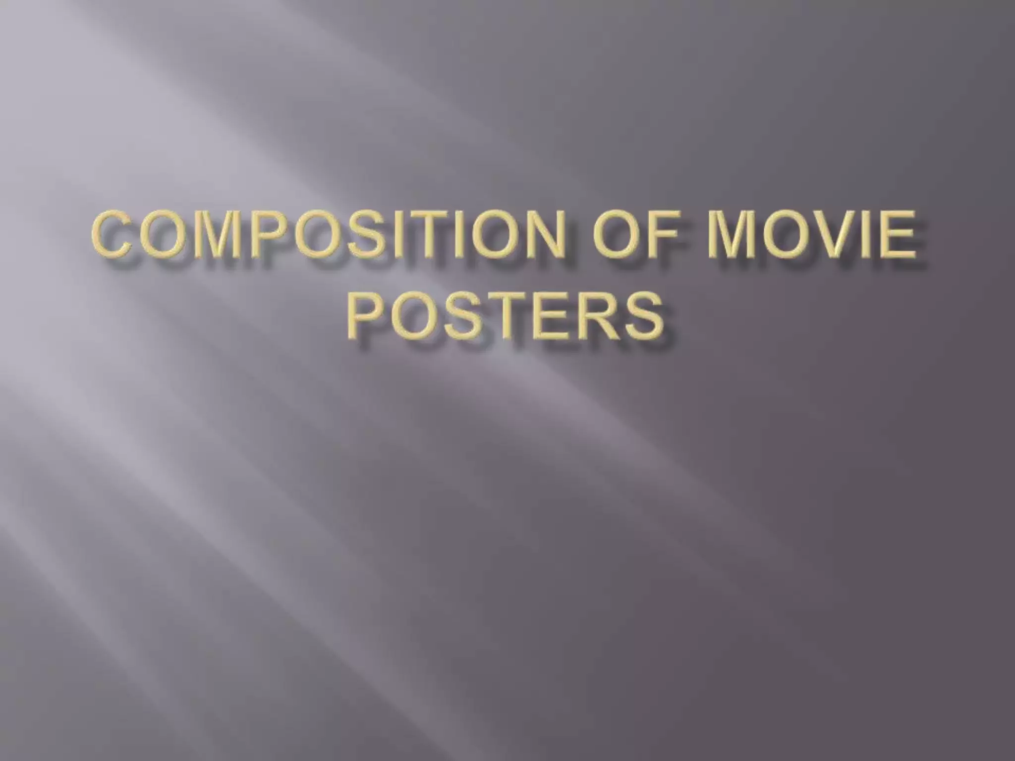 Composition of movie posters | PPTX