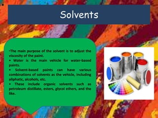 Composition of paint | PPTX