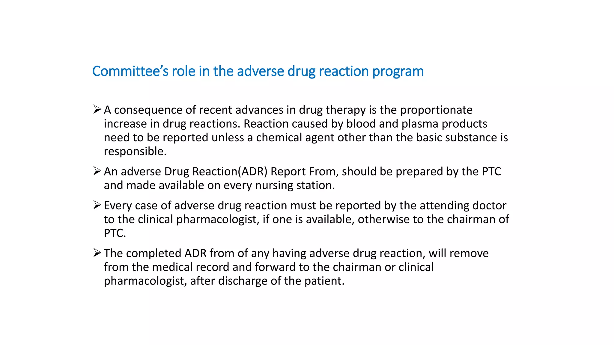 Pharmacy and therapeutic committee(PTC) | PPTX