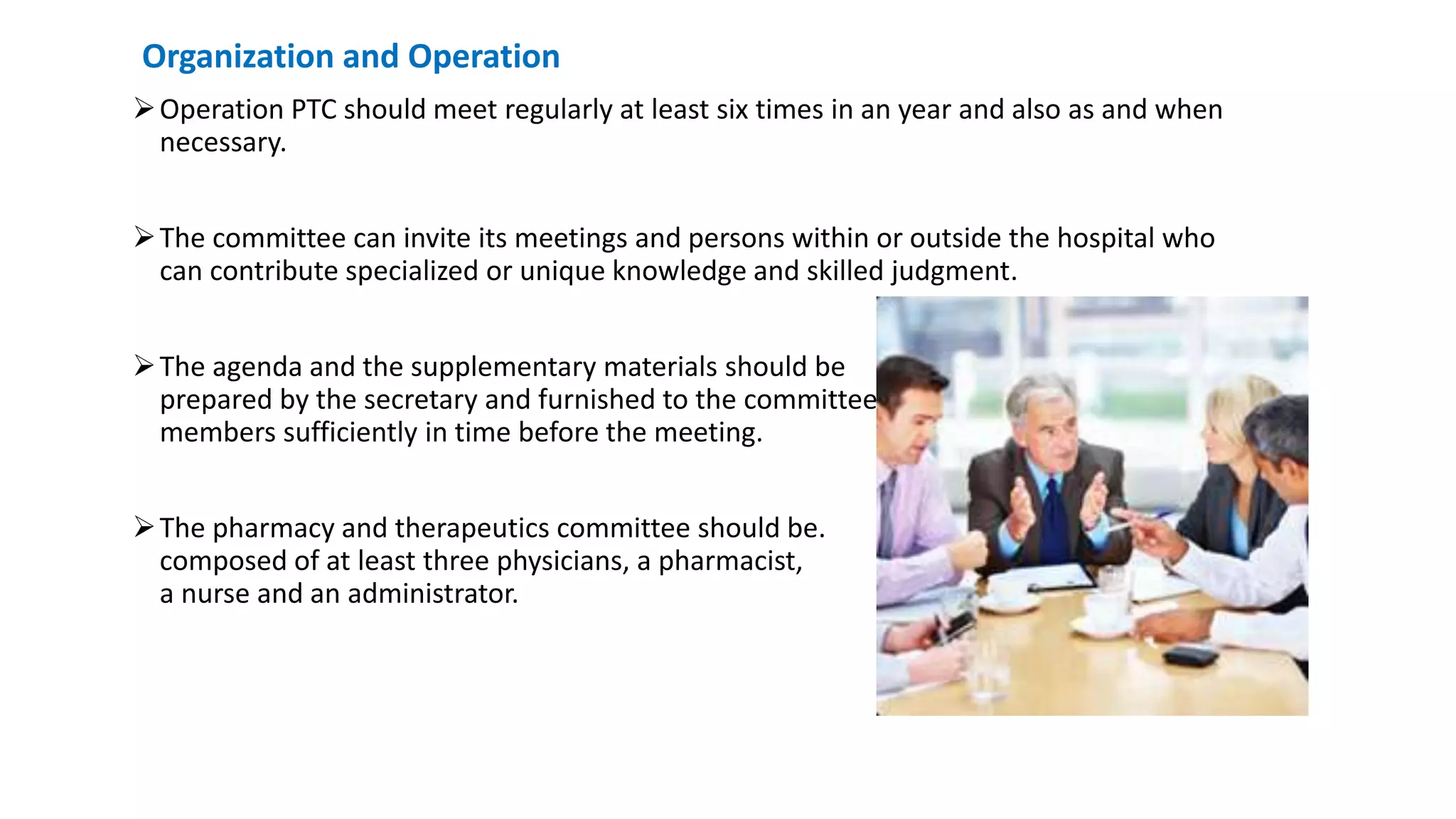 Pharmacy and therapeutic committee(PTC) | PPTX