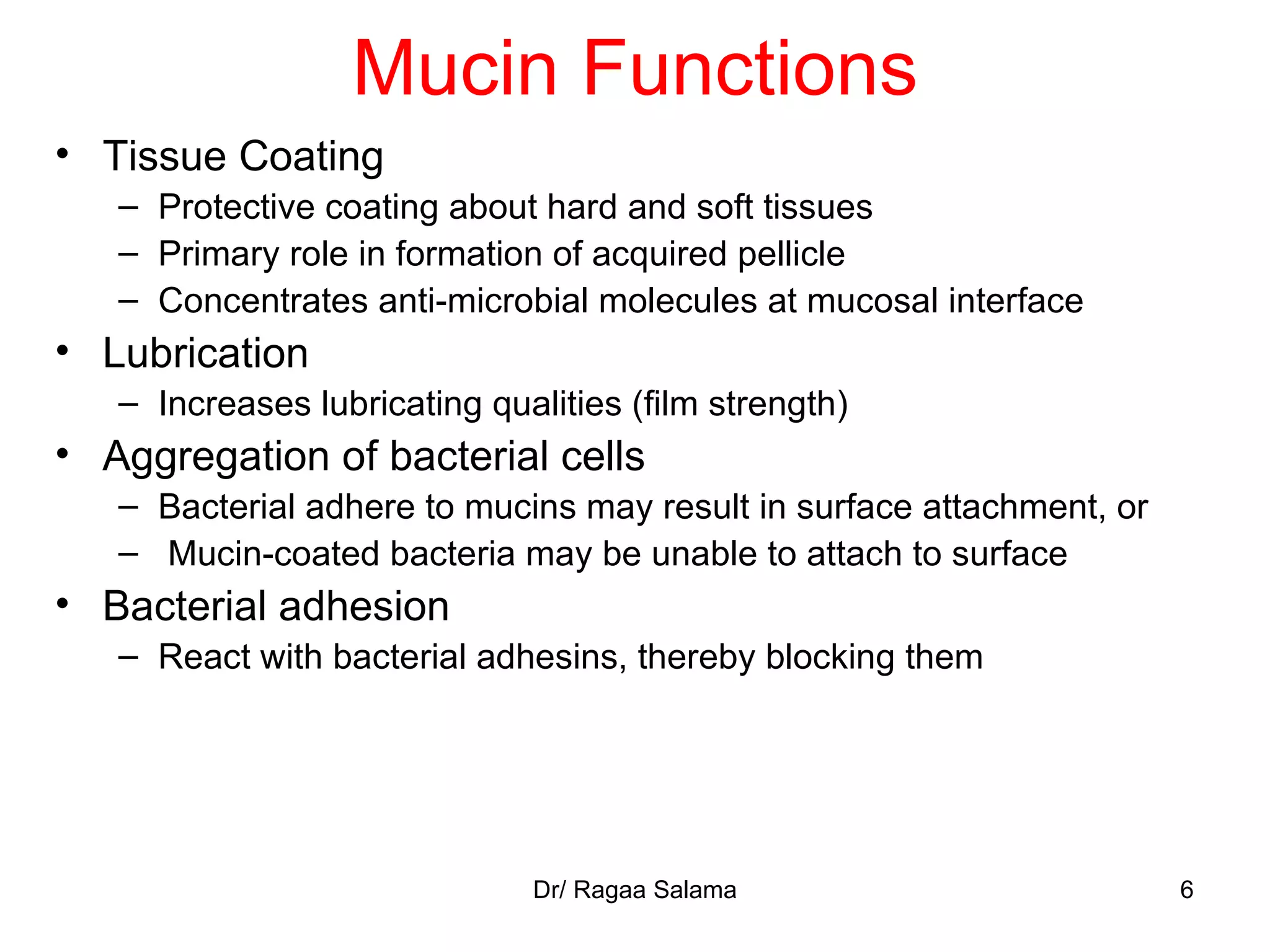 Composition Of Saliva 2010 | PPT