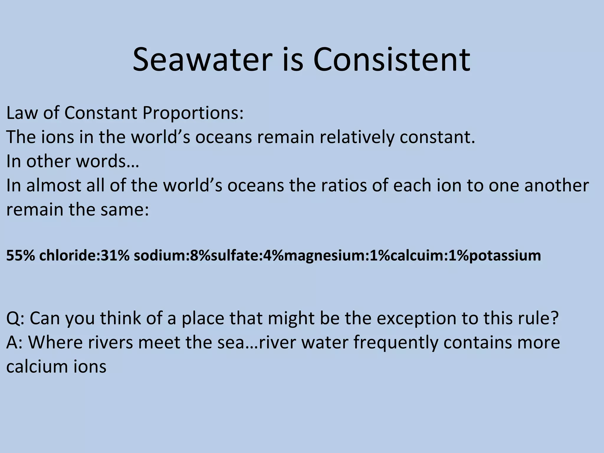 Composition of seawater | PPT