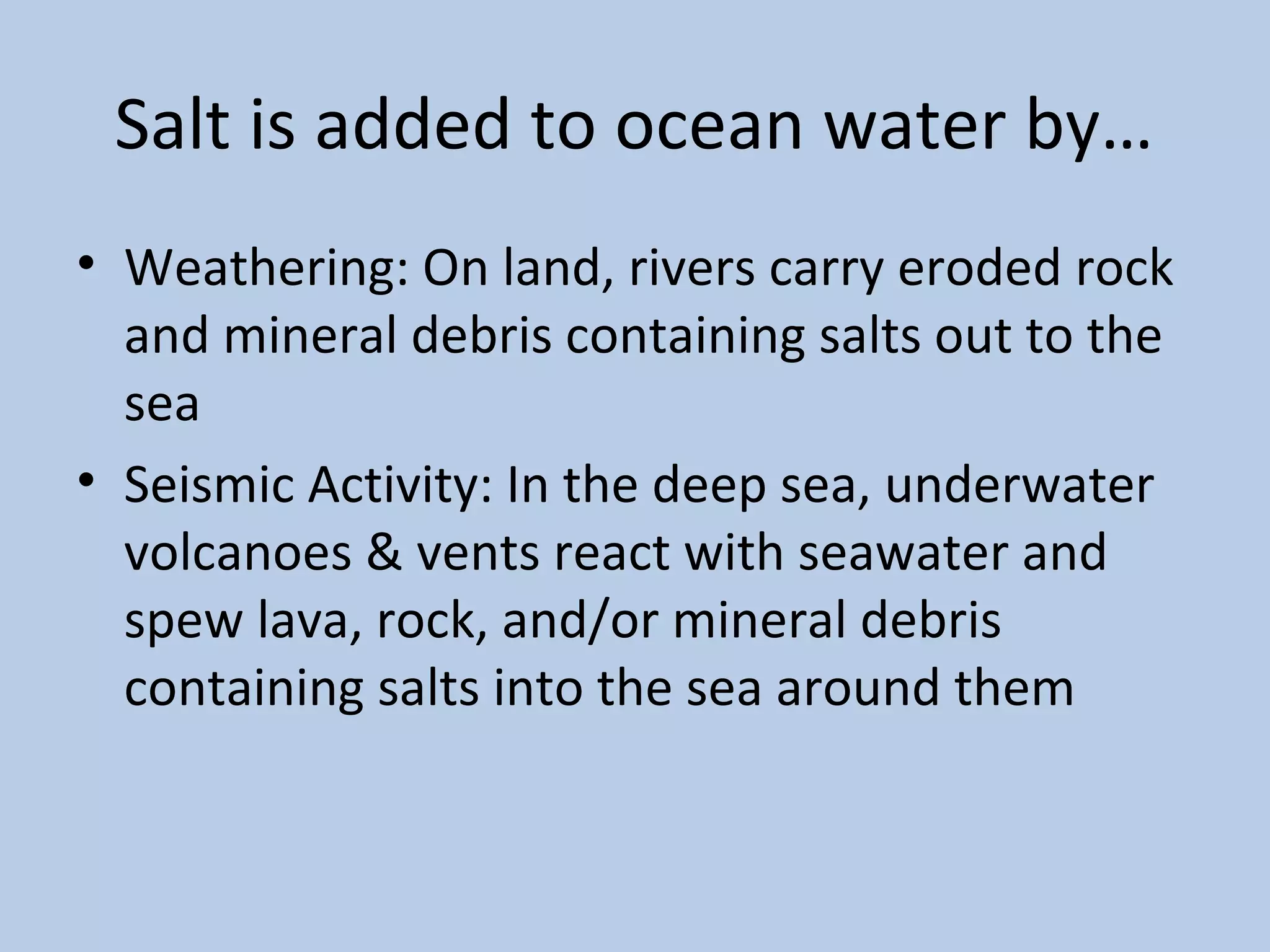 Composition of seawater | PPT