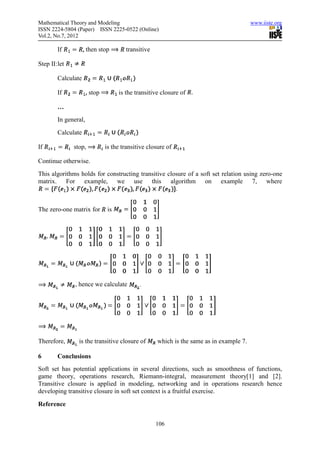 Composition of soft set relations and construction of transitive | PDF