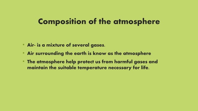 Composition of the atmosphere | PPTX