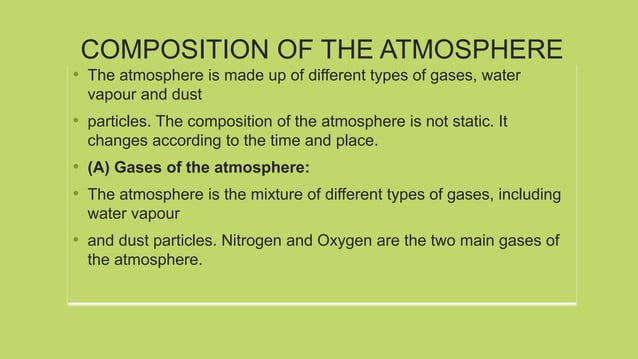 Composition of the atmosphere | PPTX