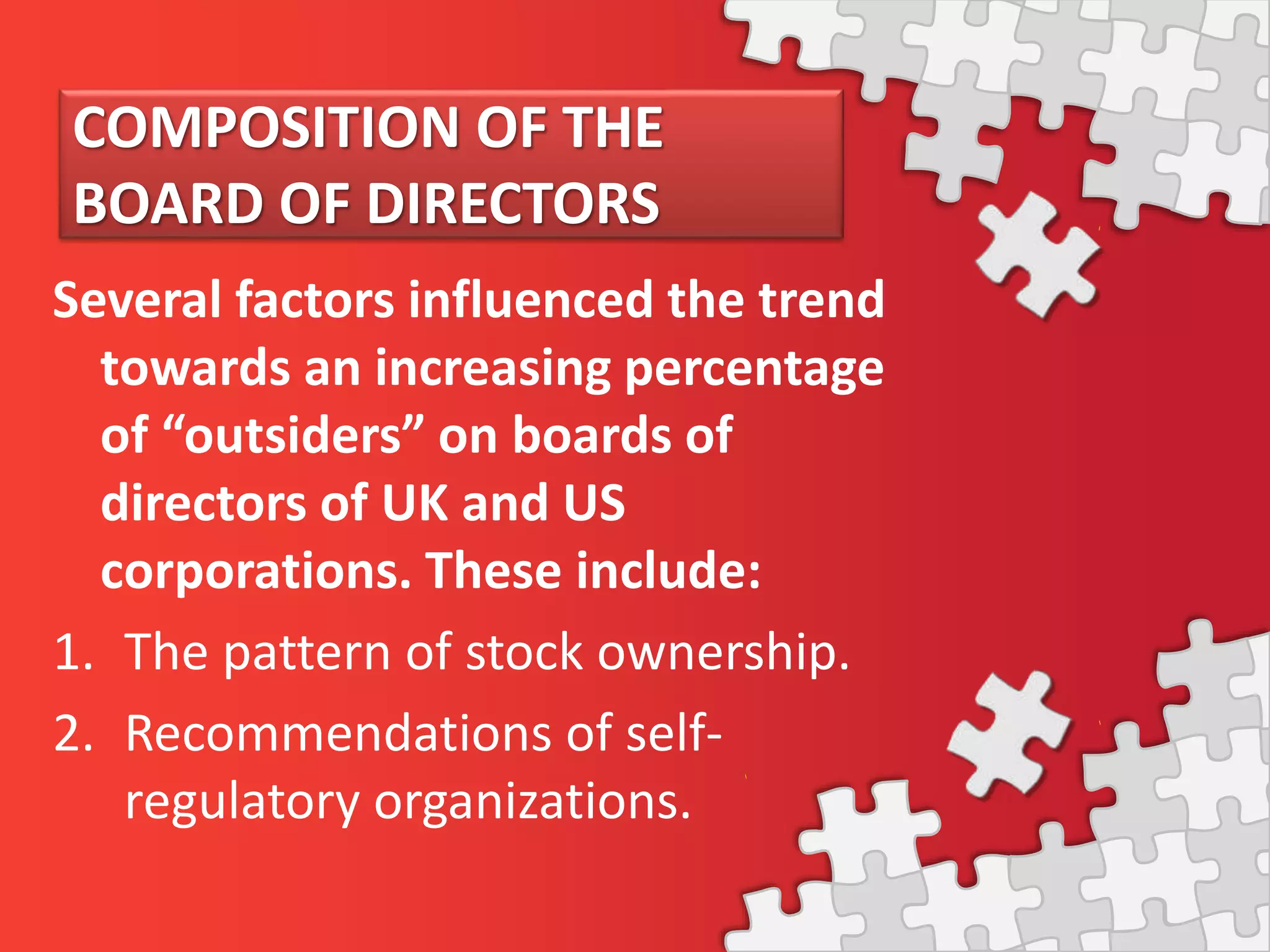 Composition of the board of directors | PPTX