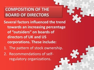 Composition of the board of directors | PPTX