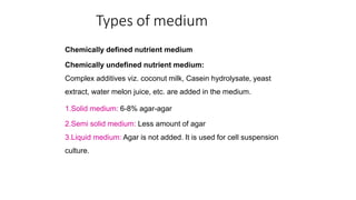 Composition of various tissue culture media | PPTX