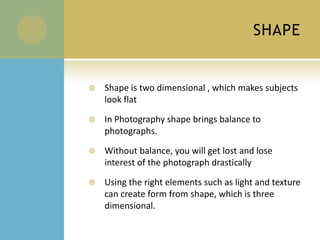 Composition one lines, shape and texture | PPTX