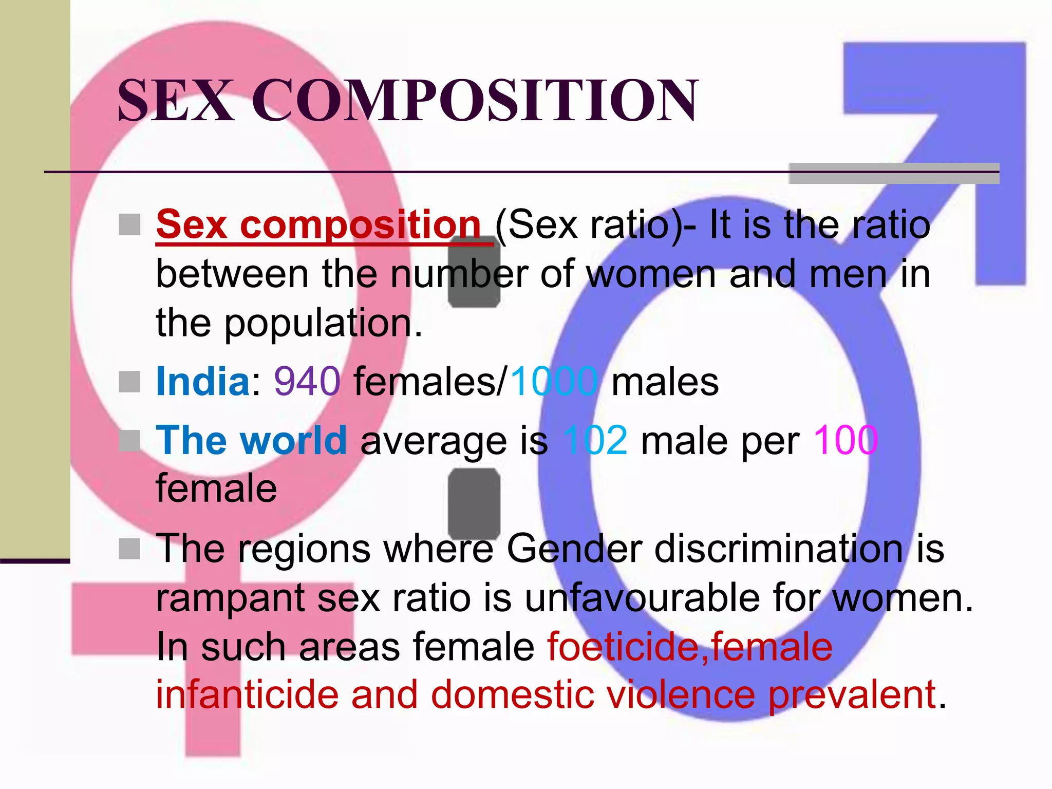 Structure and Composition of population in India | PPTX
