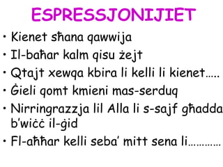 Kif ghaddejt il-vaganzi tas-sajf - Points | PPT