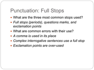 English Composition: Punctuation | PPT