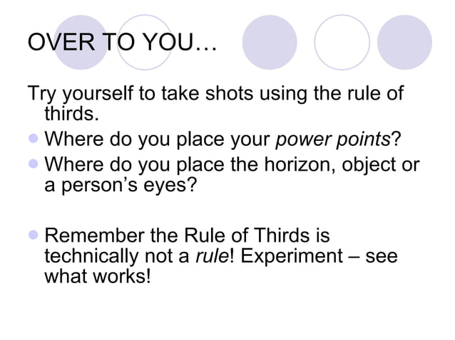 Composition rule of thirds | PPT