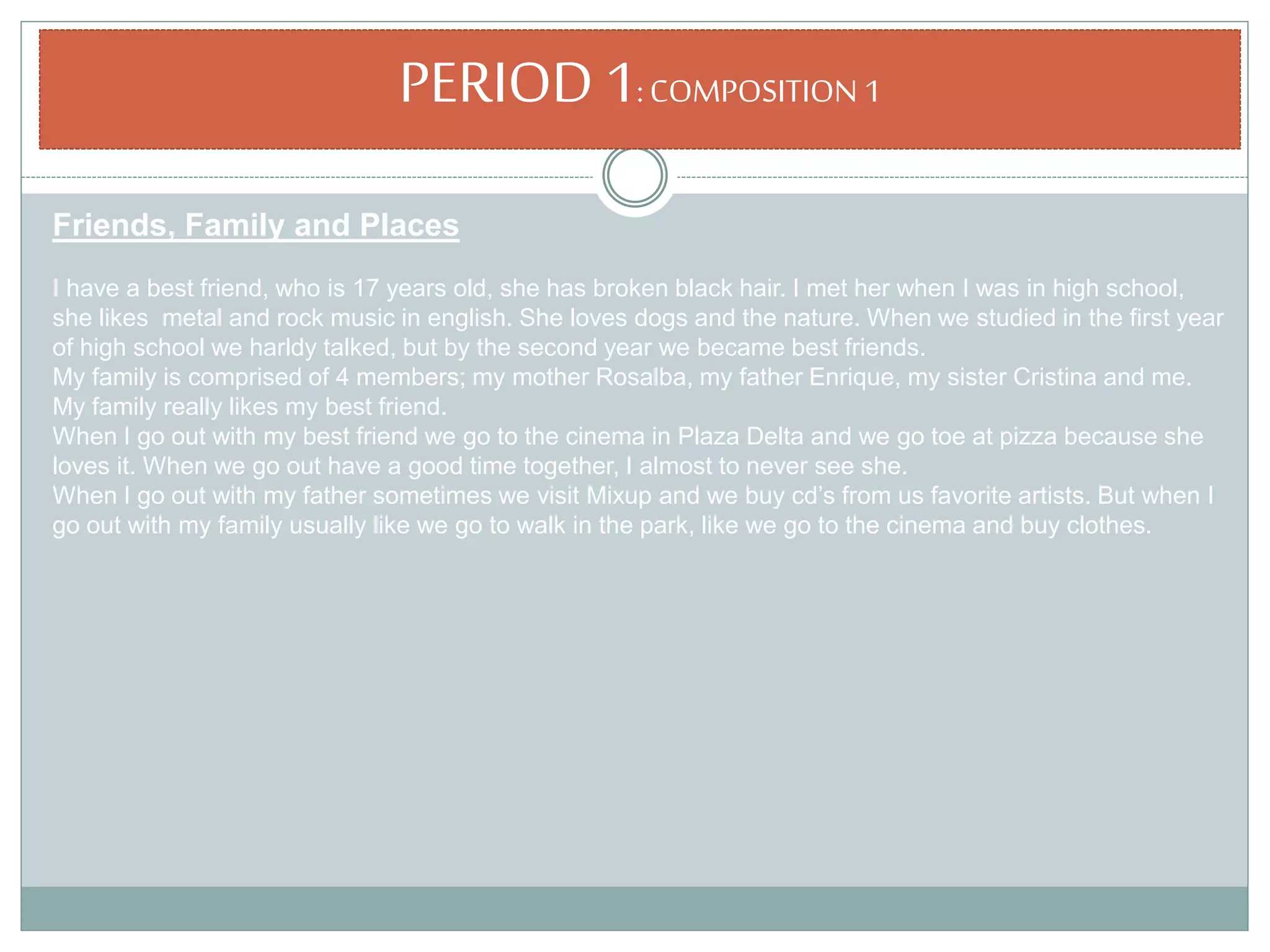 COMPOSITIONS - FIRST PERIOD - ENGLISH V | PPT