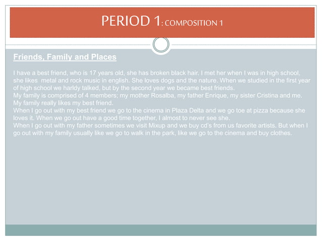 COMPOSITIONS - FIRST PERIOD - ENGLISH V | PPT