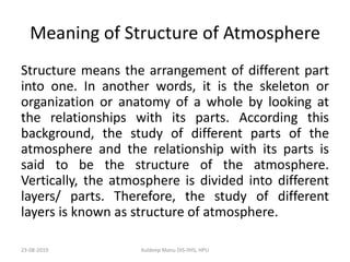 Composition, structure and importance of the atmosphere | PPT