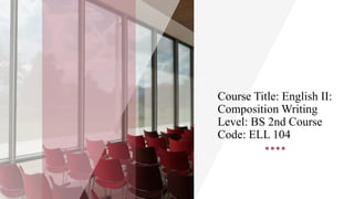 Composition writing , introduction | PPT