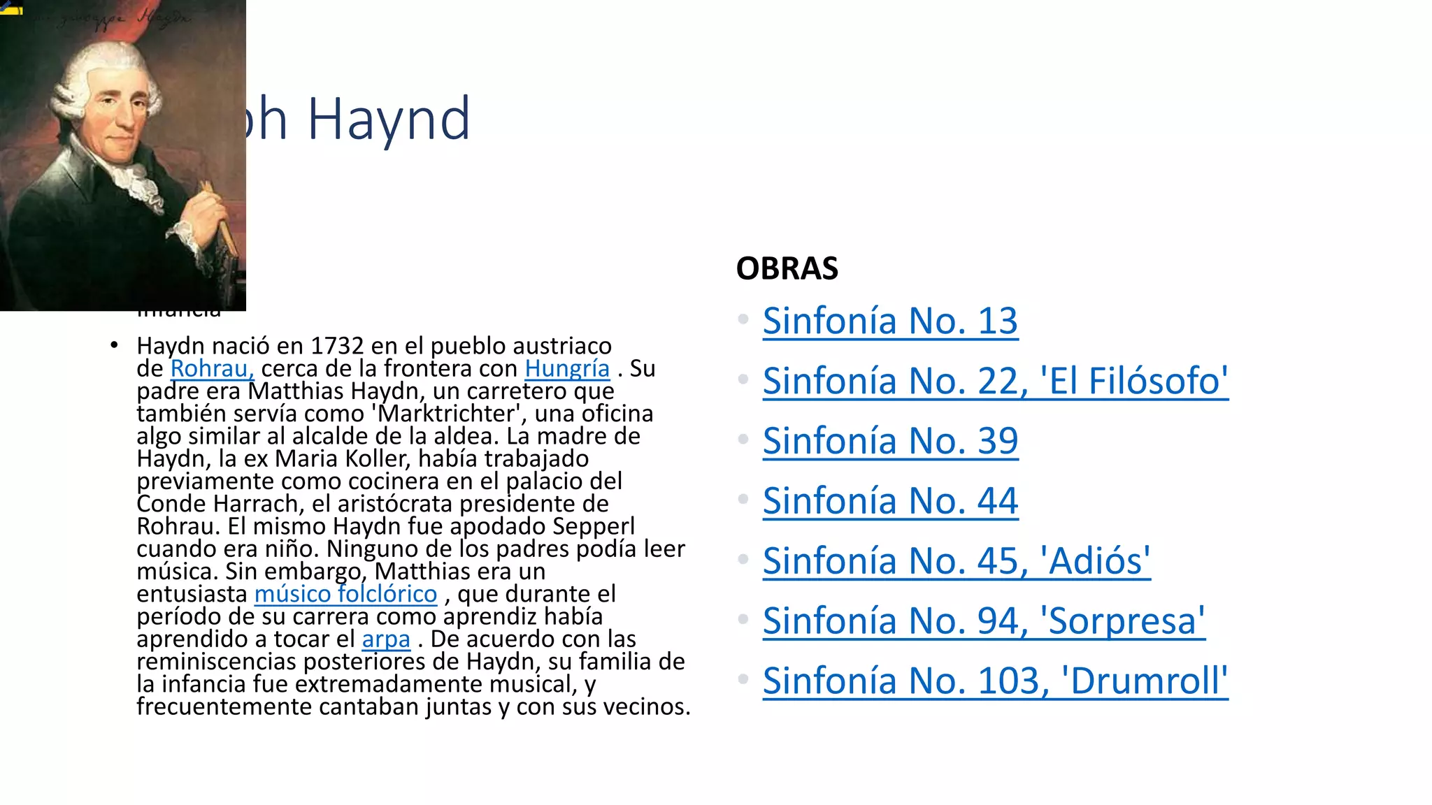 Compositores del clasicismo | PPT