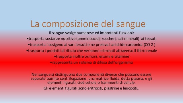 Composizione del sangue