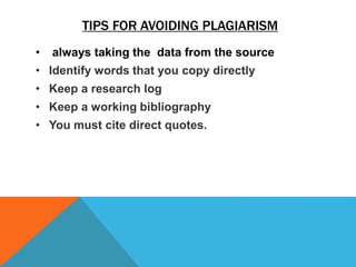 plagiarism presentation | PPT