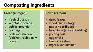 Composting 101 - Cultivate 2016 | PDF