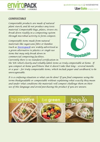 Compostable vs biodegradable | PDF