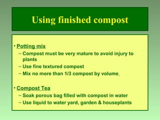 Composting Methods ppt | PPT