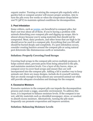Composting Troubleshooting Common Issues and Solutions | DOCX