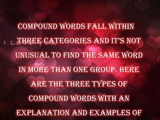 Compound words | PPTX