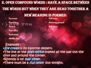 Compound words | PPTX