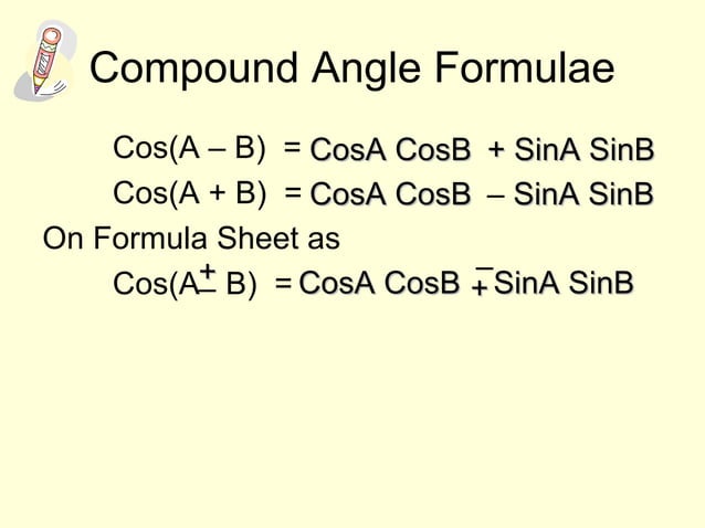 Compound angle formulae intro | PPT