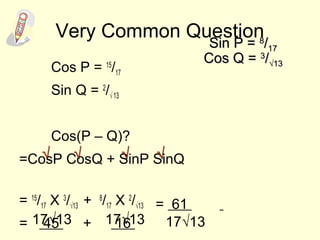 Compound angle formulae intro | PPT