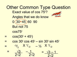 Compound angle formulae intro | PPT