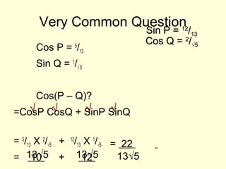 Compound angle formulae intro | PPT