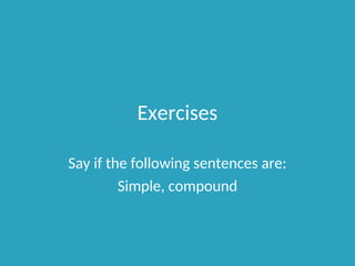 compound sentences in english presentation | PPT