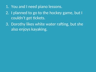 compound sentences in english presentation | PPT