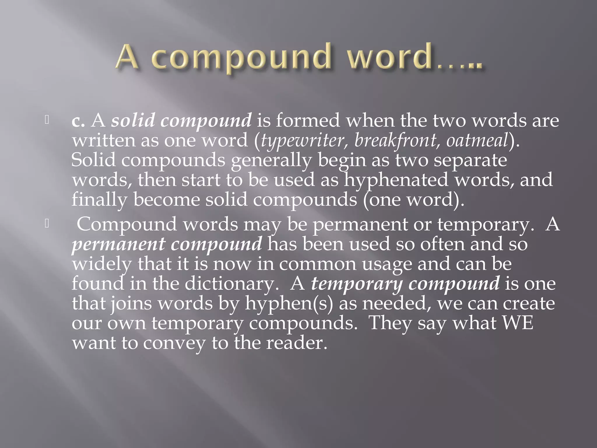 Compound adjectives | PPT