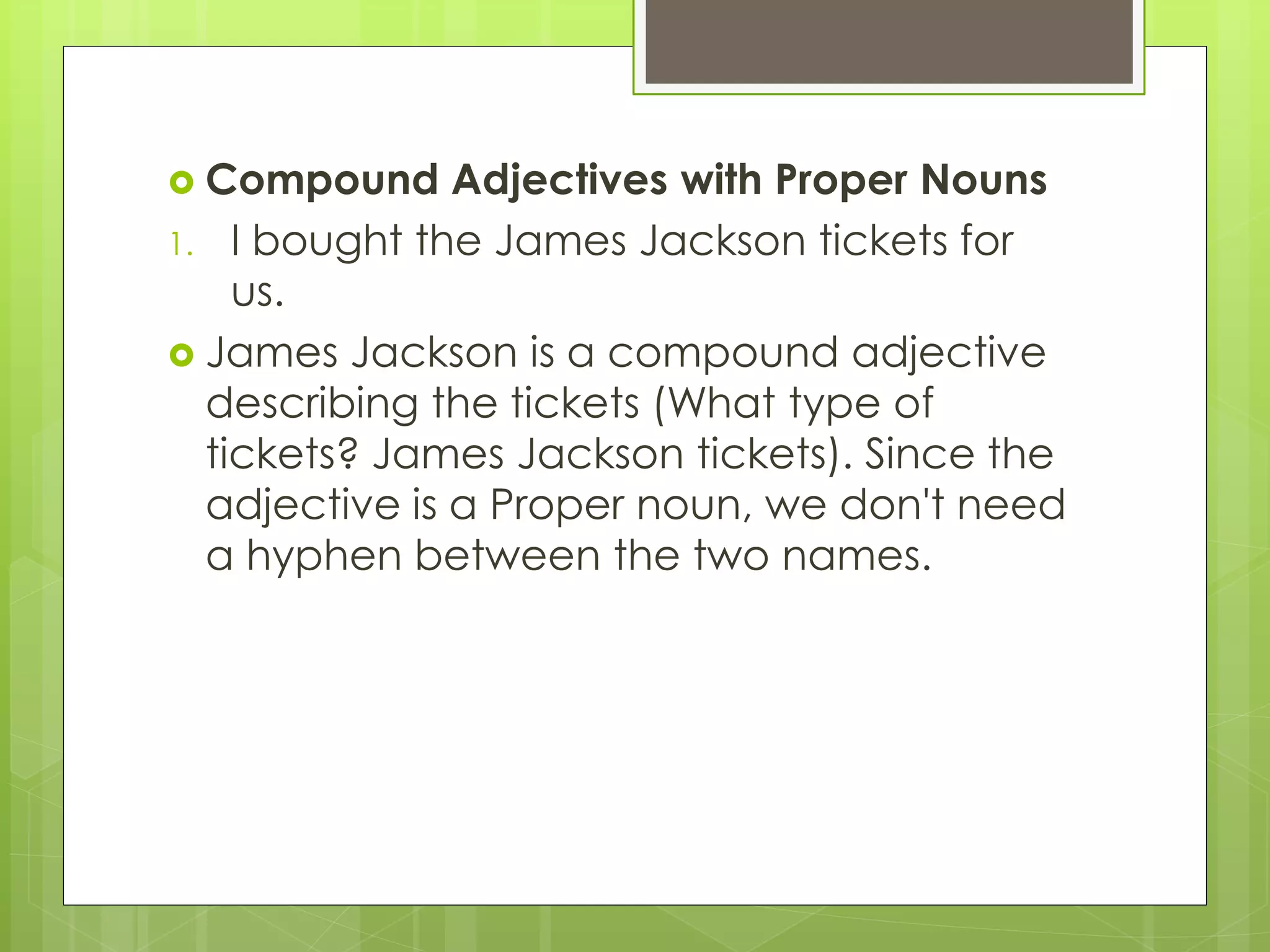 Compound adjectives | PPTX